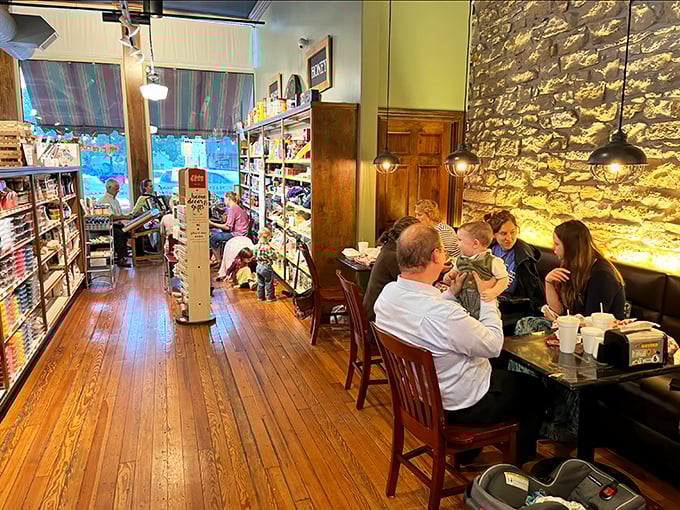 Wooden floors that creak with stories and stone walls that whisper history&mdash;this is where sandwich magic happens in St. Marys.