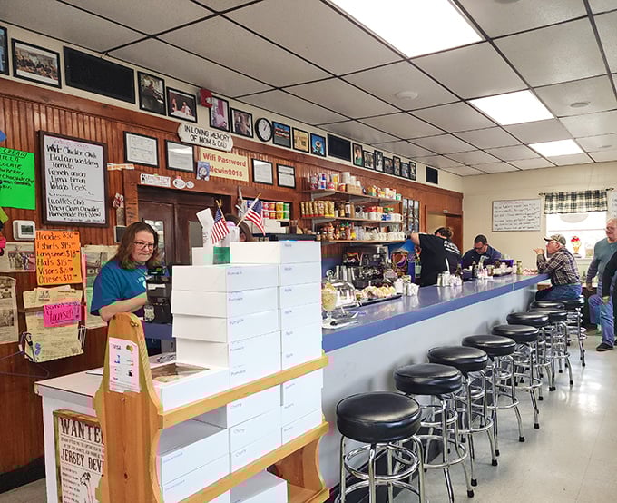 The counter at Lucille's is where magic happens&mdash;where strangers become regulars and regulars become family. Note the perfectly worn-in stools.