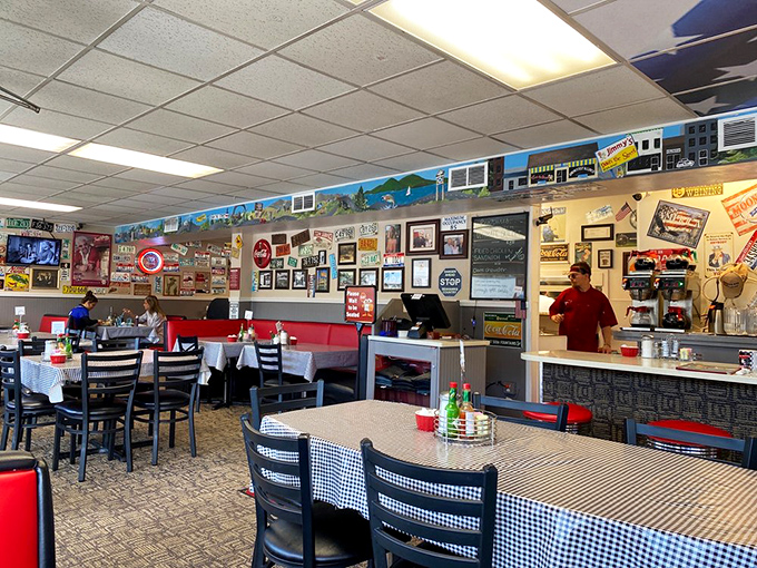 Where memorabilia meets morning coffee. The walls tell stories while your breakfast is being prepared with practiced hands.