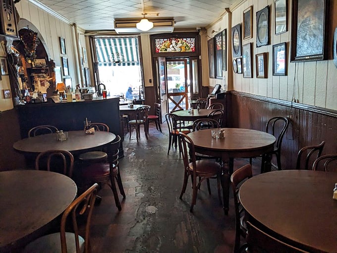 Step inside and time stands still&mdash;bentwood chairs, worn wooden floors, and walls that could tell a century of stories if they could talk.