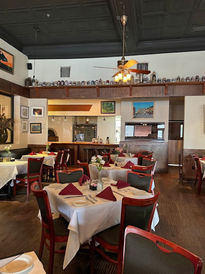 Time travel isn't science fiction at Weidmann's, where the dining room's white tablecloths and wooden chairs have hosted generations of satisfied diners beneath vintage tin ceilings.