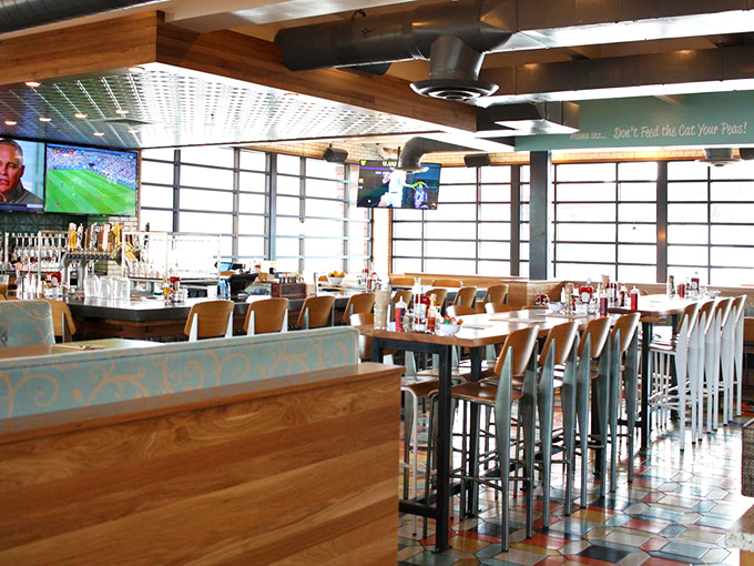 Modern meets cozy in this light-filled dining space. The perfect setting for that moment when your coffee kicks in but before your breakfast burrito arrives.