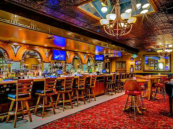 Step inside and suddenly you're in Sinatra's era—ornate tin ceilings, rich wood paneling, and a bar that's witnessed more stories than a Vegas cabdriver.