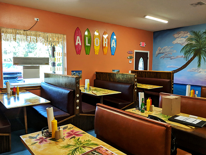 Step into a tropical oasis... in the heart of Florida! Pudgee's interior is a quirky blend of beach vibes and down-home comfort that'll put a smile on your face.