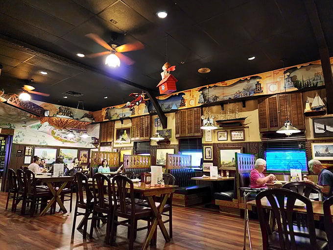 Step inside and you're transported to a maritime wonderland where every wall tells a story and every artifact whispers "order the seafood platter."