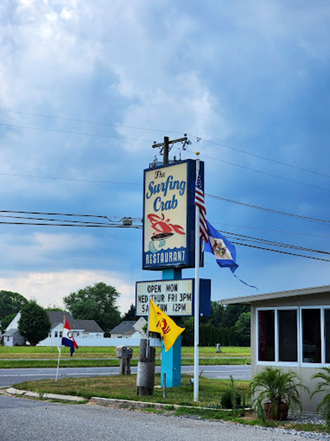 Not all heroes wear capes&mdash;some wave from roadside signs, beckoning hungry travelers with promises of crustacean delights and cold beer.