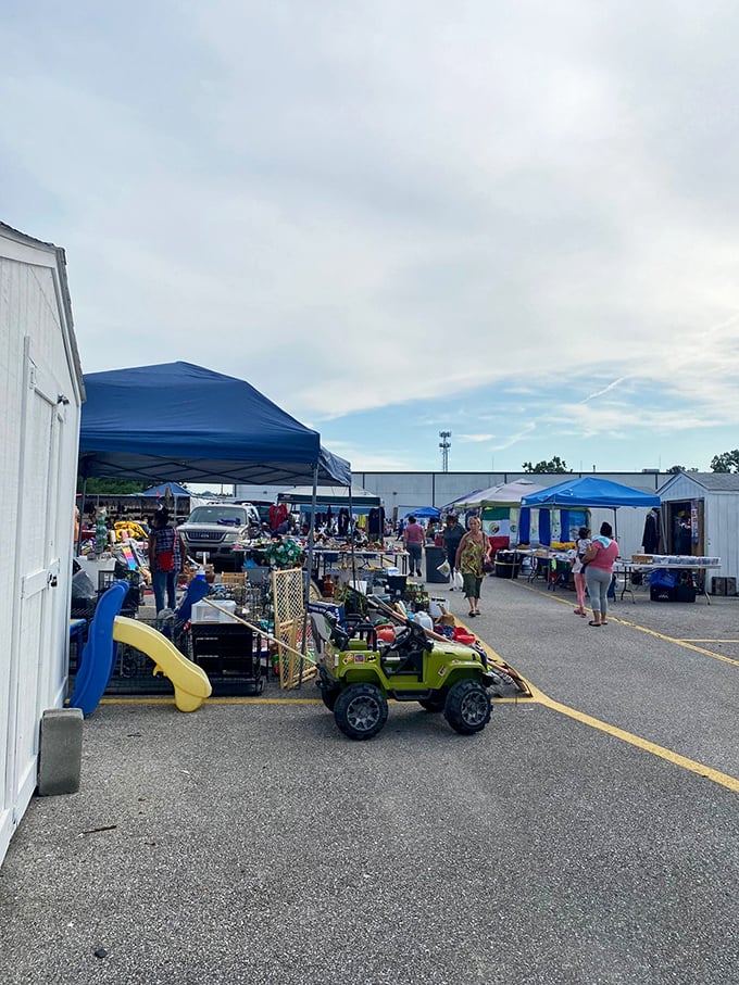 At 8th Avenue Flea Market, even toy Jeeps find new homes. That kid-sized vehicle might just be someone's first set of wheels!