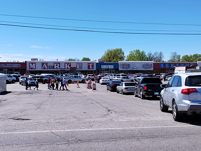 Admiral Flea Market's endless rows of possibility. Like an archaeological dig through America's cultural layers, minus the dirt.