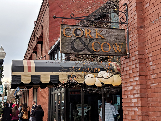 Cork & Cow's rustic brick storefront in historic Franklin conceals a carnivore's paradise that would make Hemingway weep with joy.