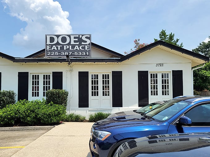 Charming white cottage, knockout steaks inside. Doe's unassuming facade is the culinary equivalent of Clark Kent's glasses.