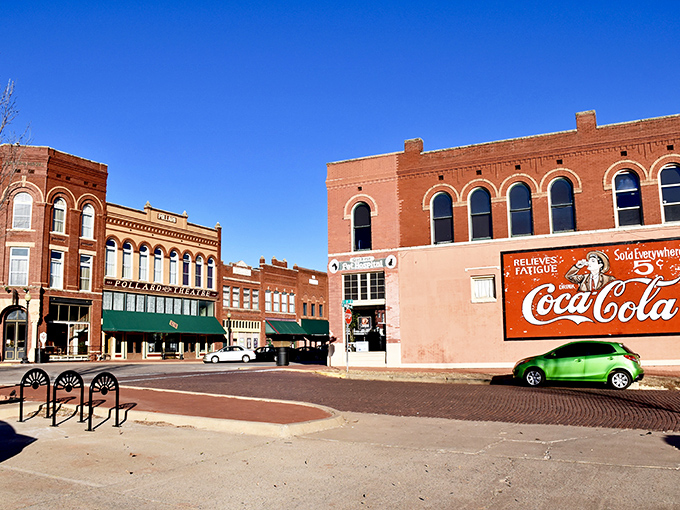 Guthrie's Victorian architecture stands proudly against the Oklahoma sky, a red-brick time capsule waiting to be explored.