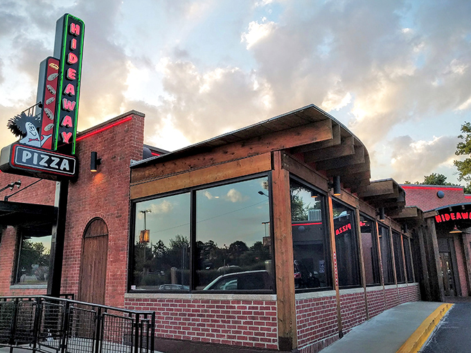 Hideaway Pizza: A time machine disguised as a pizzeria. Step inside for a groovy trip back to flavor town!