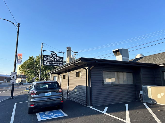 Horseshoe Steakhouse (side view): "This unassuming roadside spot might not look like much, but locals know it's where steak magic happens."