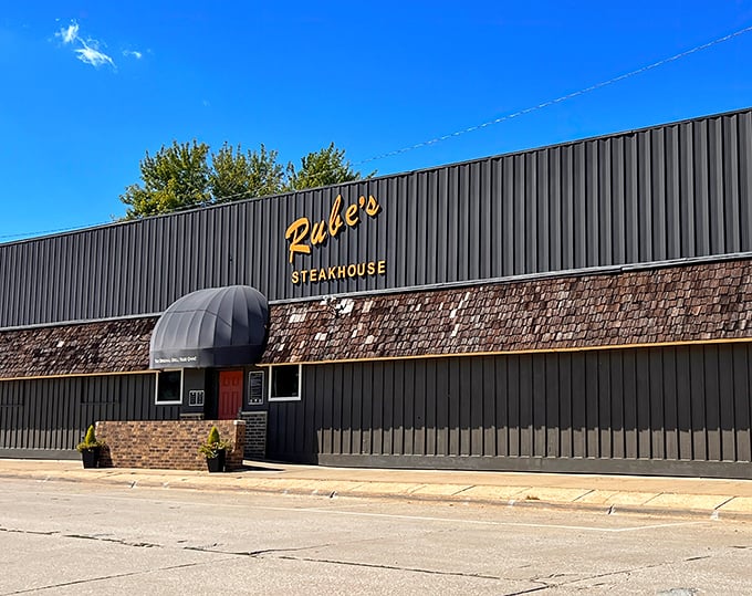 Rube's unassuming exterior is the Clark Kent to its Superman steaks. No phone booth needed&mdash;just walk through those doors.