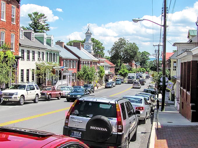 Shepherdstown's colorful main drag – where history and hipster culture collide in the most delightful way possible.