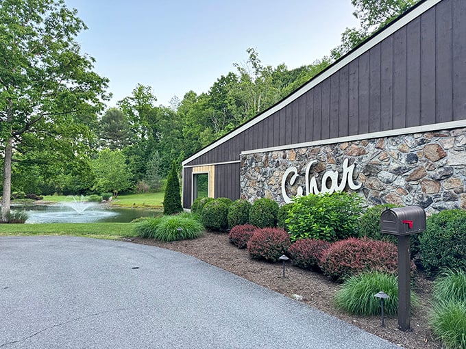 The Char's elegant pond-side setting looks tranquil, but inside, steaks sizzle with wild abandon. Nature meets nurture!