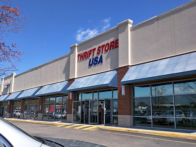 Red, white, and full of bargains &ndash; Thrift Store USA stands ready to outfit your home, wardrobe, and possibly your neighbor's garage band.