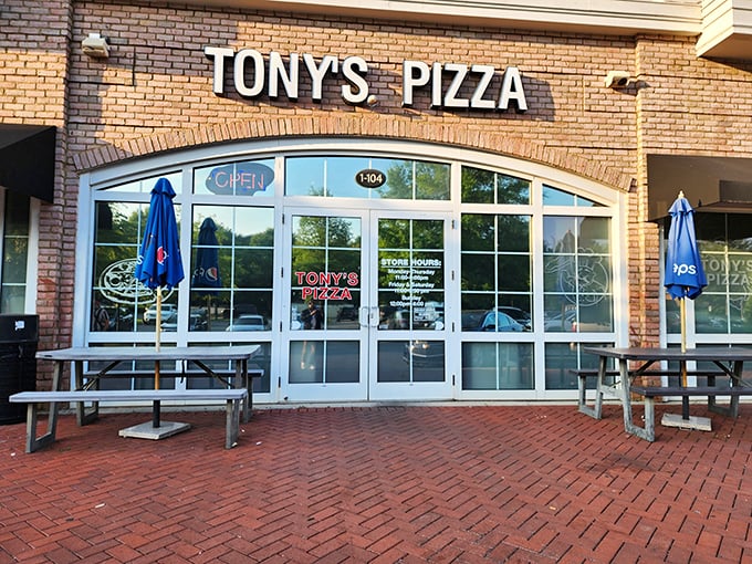 Tony's Pizza nestled in brick and mortar&mdash;where New York-style dreams come true without having to argue with a cabbie.