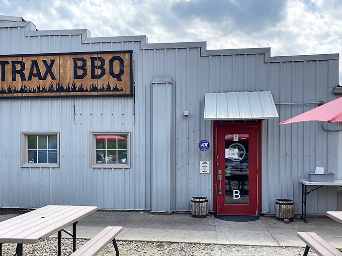 Trax BBQ's humble exterior hides flavor treasures inside. Like finding a Picasso in your grandma's attic&mdash;unexpected brilliance.