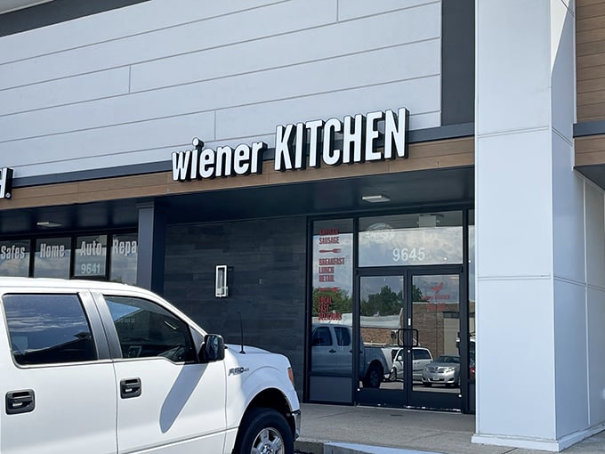 Wiener Kitchen's minimalist storefront hides maximum flavor. Like finding a Michelin chef working at your neighborhood cookout.