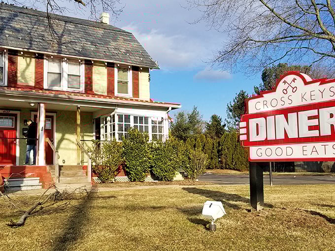 The red shutters and homey exterior promise comfort food that would make your grandmother both proud and slightly jealous.