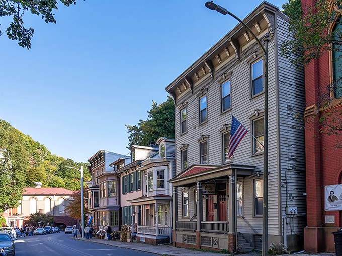 Colorful historic buildings line Jim Thorpe's streets &ndash; like someone spilled a box of architectural treasures between mountains.