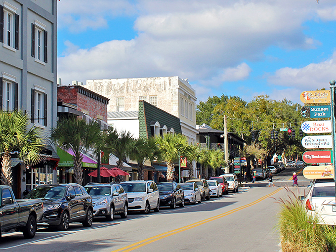 Mount Dora: Palm trees and colorful storefronts create that "why haven't I been here before?" moment for first-time visitors.