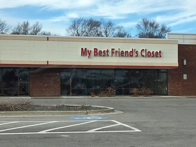 Winter's chill can't compete with the warm welcome of My Best Friend's Closet's vibrant storefront.