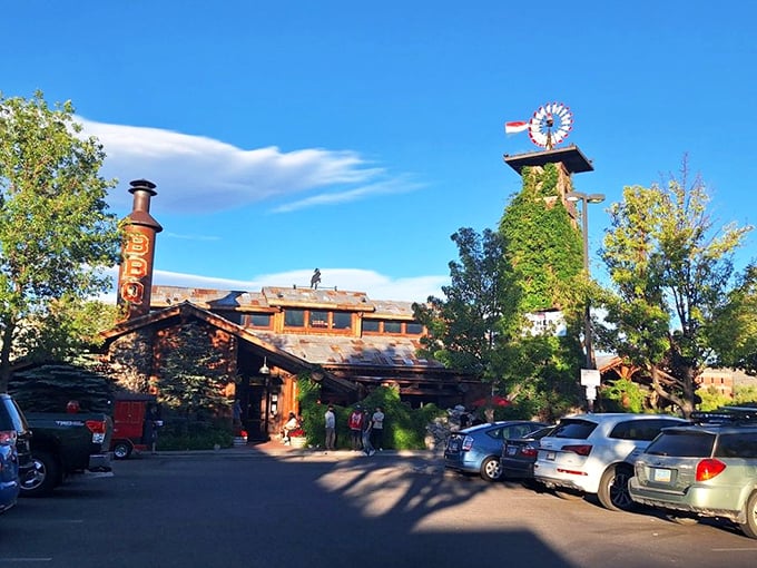 
That smokestack isn't just for show &ndash; it's announcing to Carson City that serious steak business happens here, no reservations required.