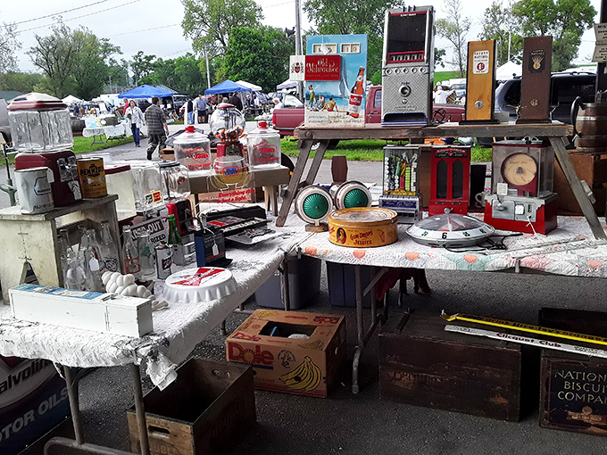 Treasure hunters scan tables at Tri-State like archaeologists on the verge of discovering vintage gold among everyday artifacts.