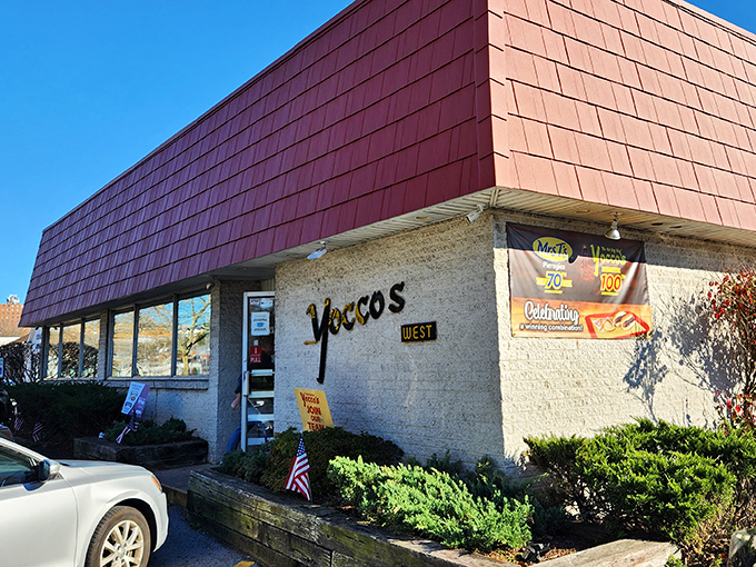 That "celebrating" banner isn't just decoration. Yocco's has been throwing a decades-long party in the Lehigh Valley, and everyone's invited.