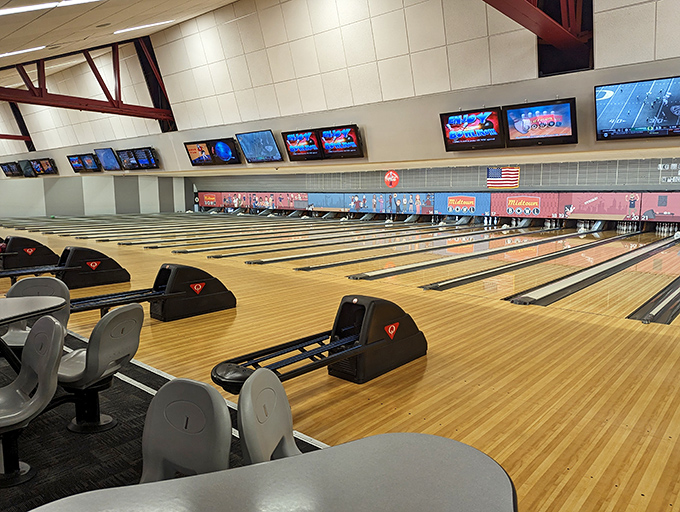 Where wood meets wonder - these gleaming lanes have witnessed everything from gutter balls to perfect games for decades.