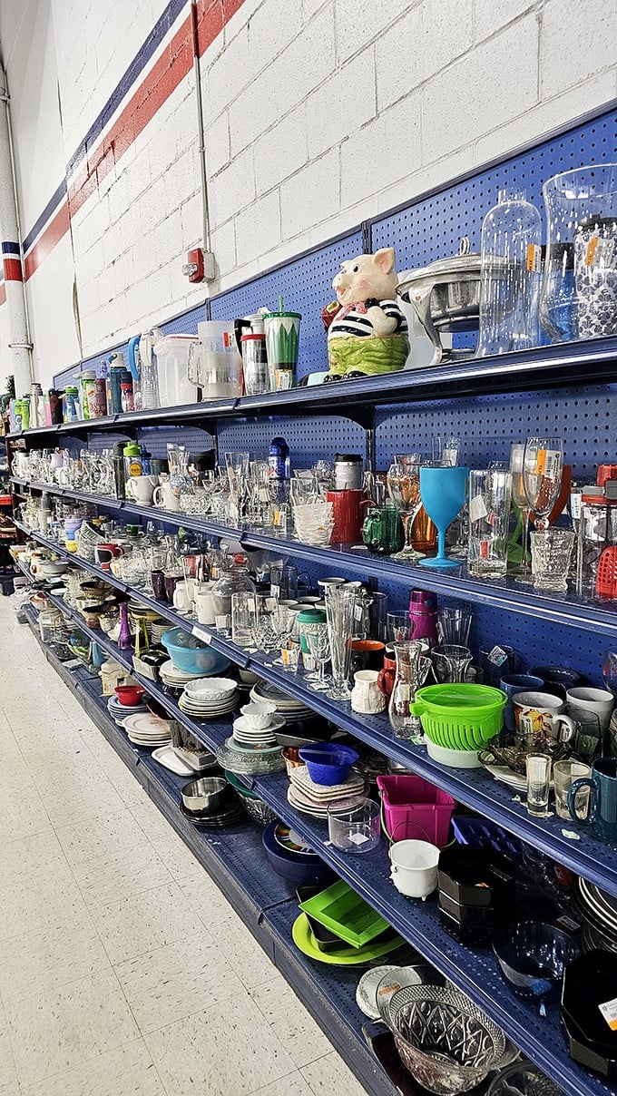 Each shelf tells a story of American kitchens past &ndash; that mouse-shaped cookie jar might have seen more family gatherings than your holiday table.