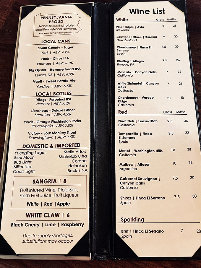 A beer list that proudly waves the Pennsylvania flag&mdash;with eight rotating local taps that prove our state knows its brew game.