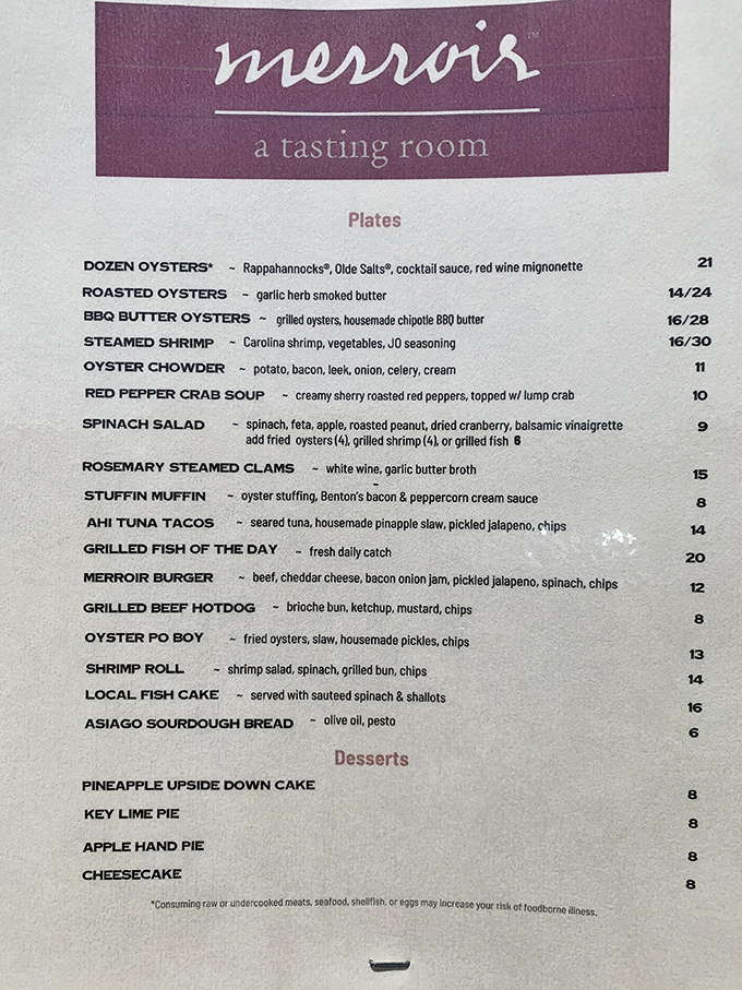 This menu isn't just a list of dishes&mdash;it's a maritime treasure map where X marks the spot for oyster nirvana.