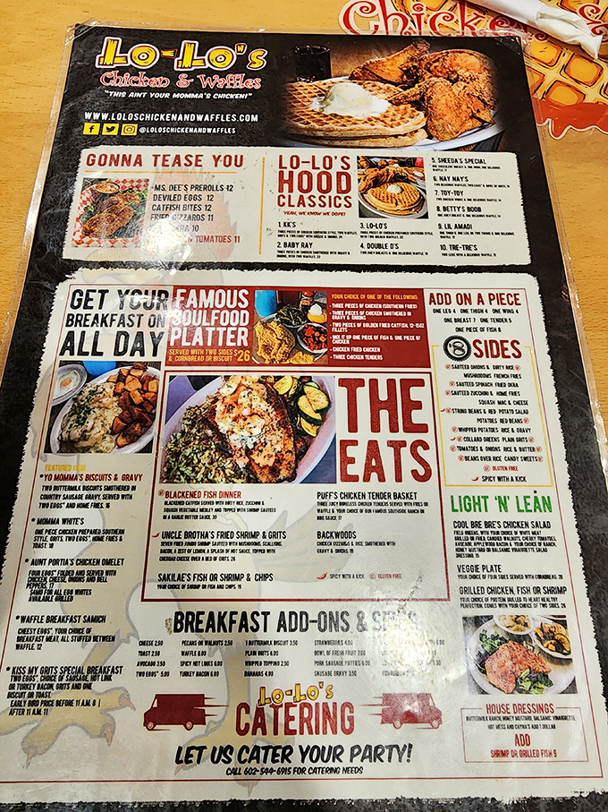 This isn't just a menu&mdash;it's a roadmap to happiness with "Hood Classics" that'll make your cardiologist wince and your taste buds dance.