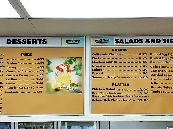 The menu board at Shapiro's&mdash;where decisions are weighty and life-changing. Choosing between pies might be the hardest thing you'll do all day.