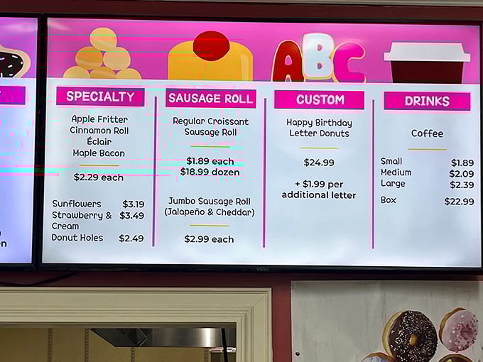 The menu board &ndash; a roadmap to happiness where every path leads to something worth the calories.