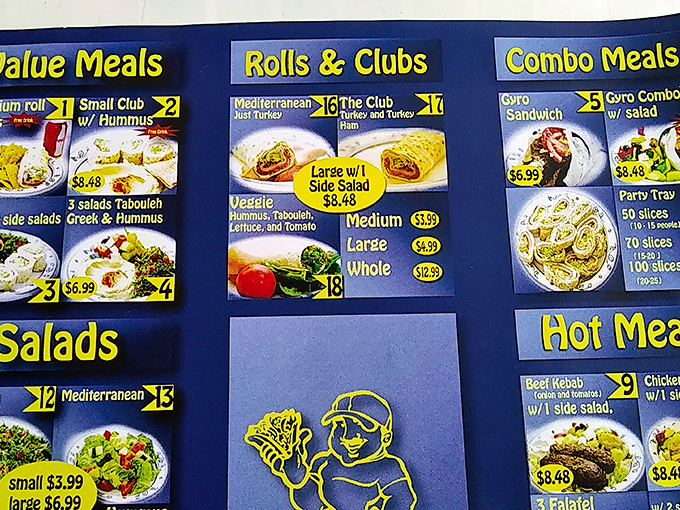 Decision paralysis has never been so delicious. The vibrant menu board makes choosing your Mediterranean adventure both exciting and impossible.