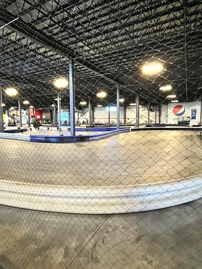 The track awaits like a blank canvas for your racing masterpiece, complete with turns that separate the cautious from the courageous.