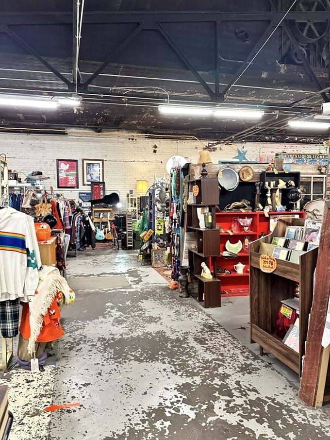 Every aisle tells a different story &ndash; vintage clothing on the left, retro collectibles on the right, and endless possibilities straight ahead.