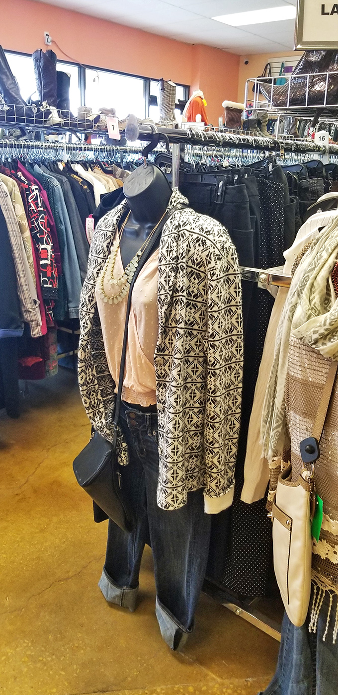 That patterned blazer isn't just clothing; it's someone's abandoned fashion story waiting for you to write the next chapter.