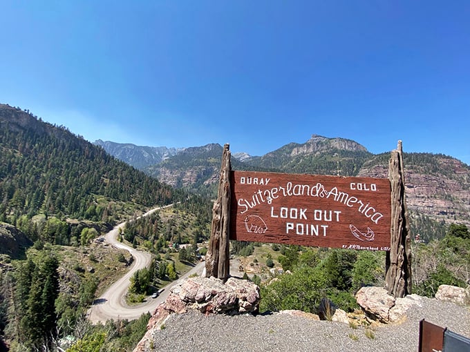 "Switzerland of America" isn't just clever marketing &ndash; this lookout point proves Ouray earned the title fair and square.