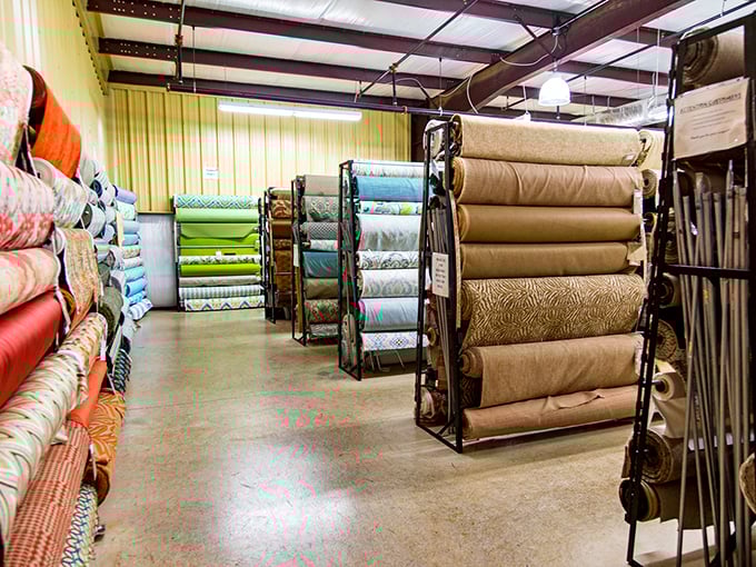 Not your average warehouse&mdash;this is where fabric dreams come to life. Each aisle promises new possibilities for your home.