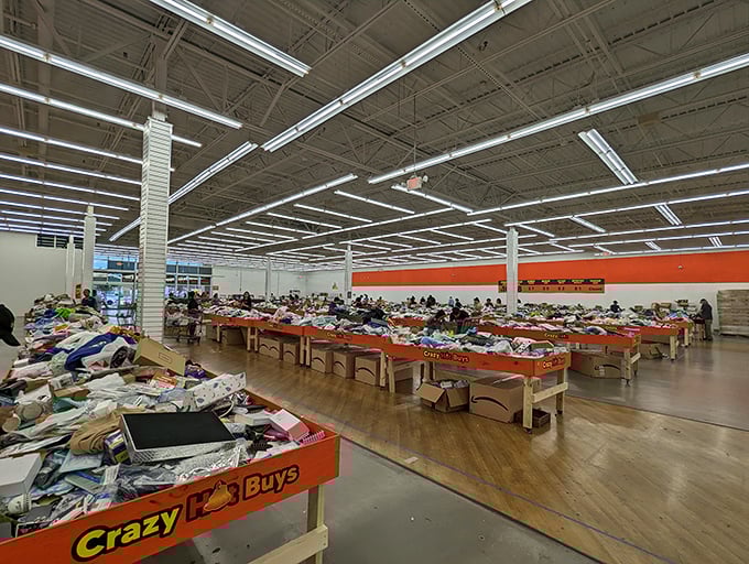 Imagine if your favorite warehouse store and a garage sale had a baby&mdash;this is the result. Tables upon tables of potential finds!