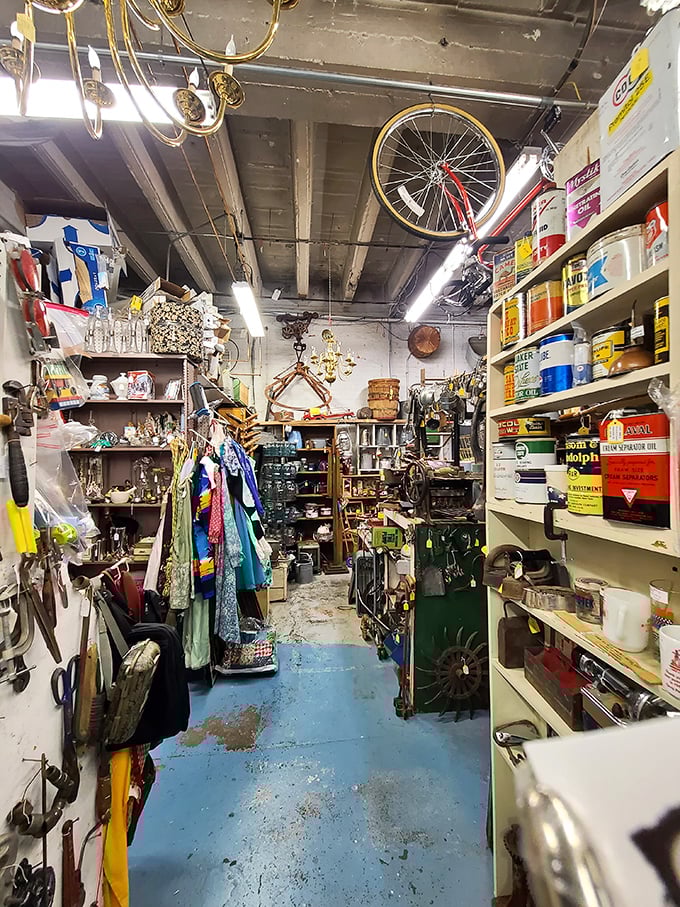 Every aisle tells a different decade's story&mdash;this blue-carpeted corridor lined with framed memories and vinyl treasures waiting to be rediscovered.