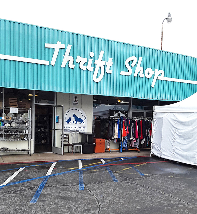 The welcoming entrance promises adventures in thrifting that'll have you texting friends "You won't believe what I just found!" before you've even stepped inside.