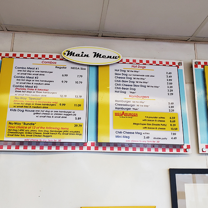 The menu board is a masterpiece of simplicity. No fancy descriptions needed when your reputation speaks volumes.