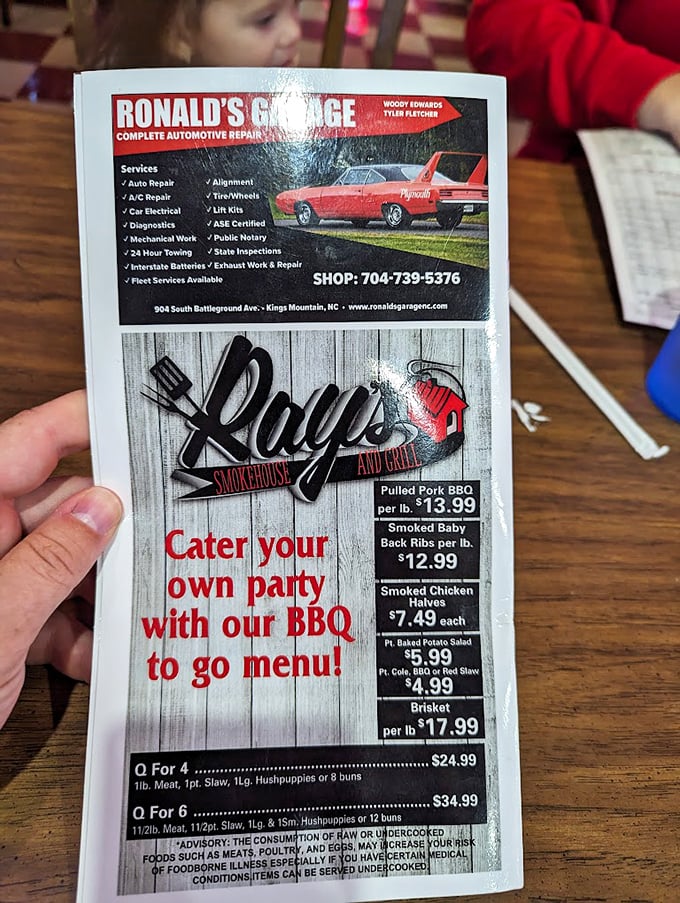 When a menu proudly offers to "cater your own party," it's basically saying "we'll make you the neighborhood hero."