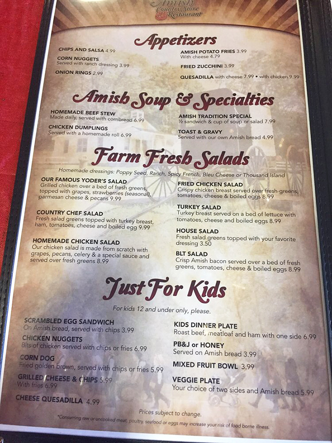 A menu that reads like a love letter to comfort food. From hearty stews to farm-fresh salads, it's a culinary choose-your-own-adventure that'll leave you happily perplexed.